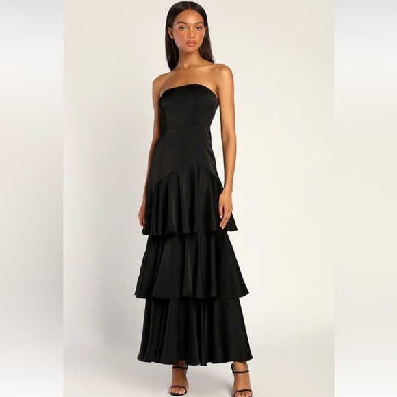 Lulus | Dresses | New Lulus Black Strapless Dress | Poshmark